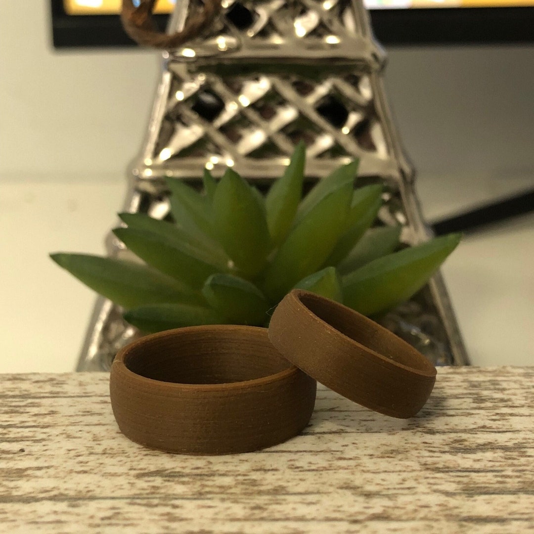 3d Printed Rings Personalizable 3D Printed Wood Rings PLA Wood Rings ...