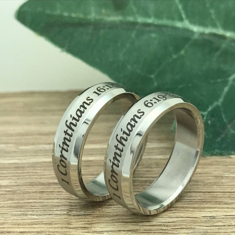 Personalized Rings Engraved Rings Stainless Steel Ring Silver Rings Couples Ring Set best Custom Engraved Ring
