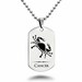 CANCER Zodiac Symbol Dog Tag Necklace Personalized Laser - Etsy
