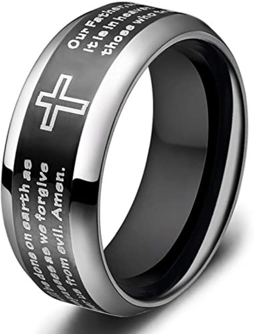 Lord's Prayer Ring Personalize Custom Engrave Titanium - Etsy