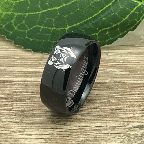 Lion Head Ring Personalize Custom Engrave Stainless Steel | Etsy