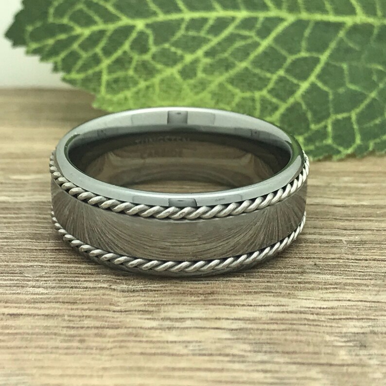 8mm Tungsten Wedding Ring Personalize Custom Engrave Tungsten - Etsy