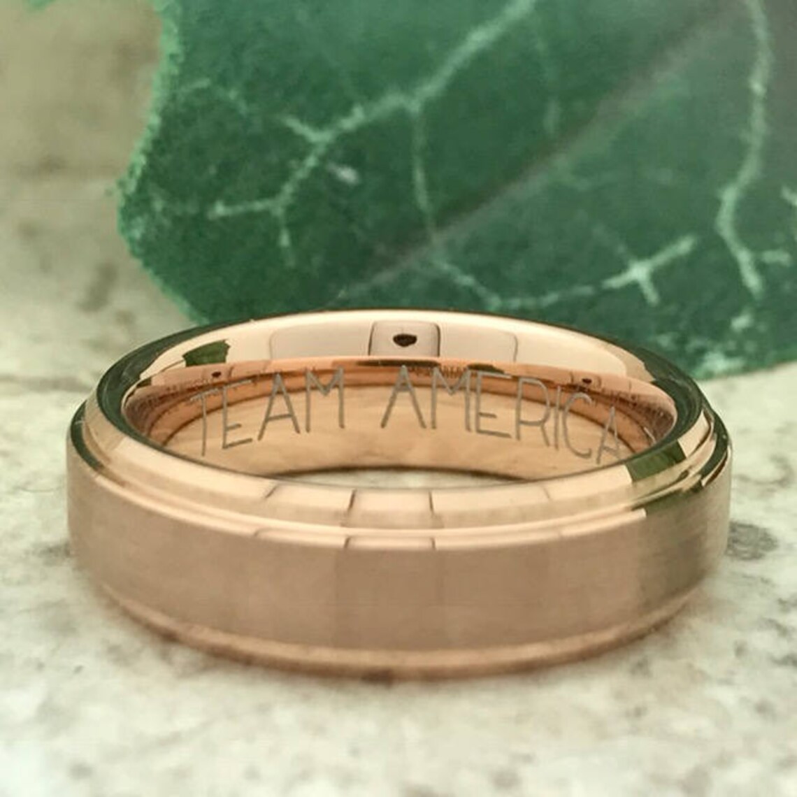 6mm Tungsten Ring Personalized Custom Engrave Rose Gold | Etsy