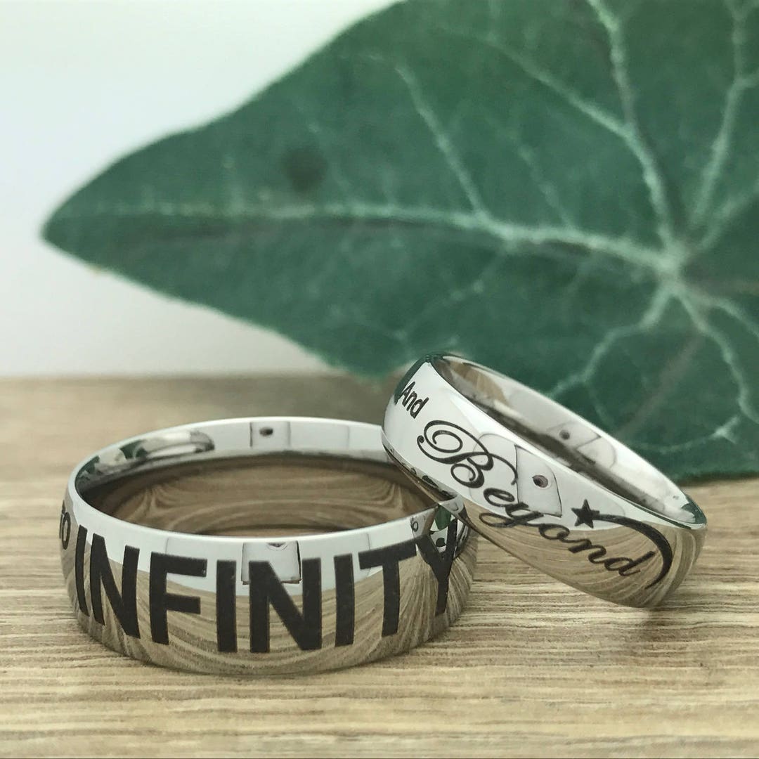 To Infinity and Beyond Rings His and Hers Couples Rings - Etsy