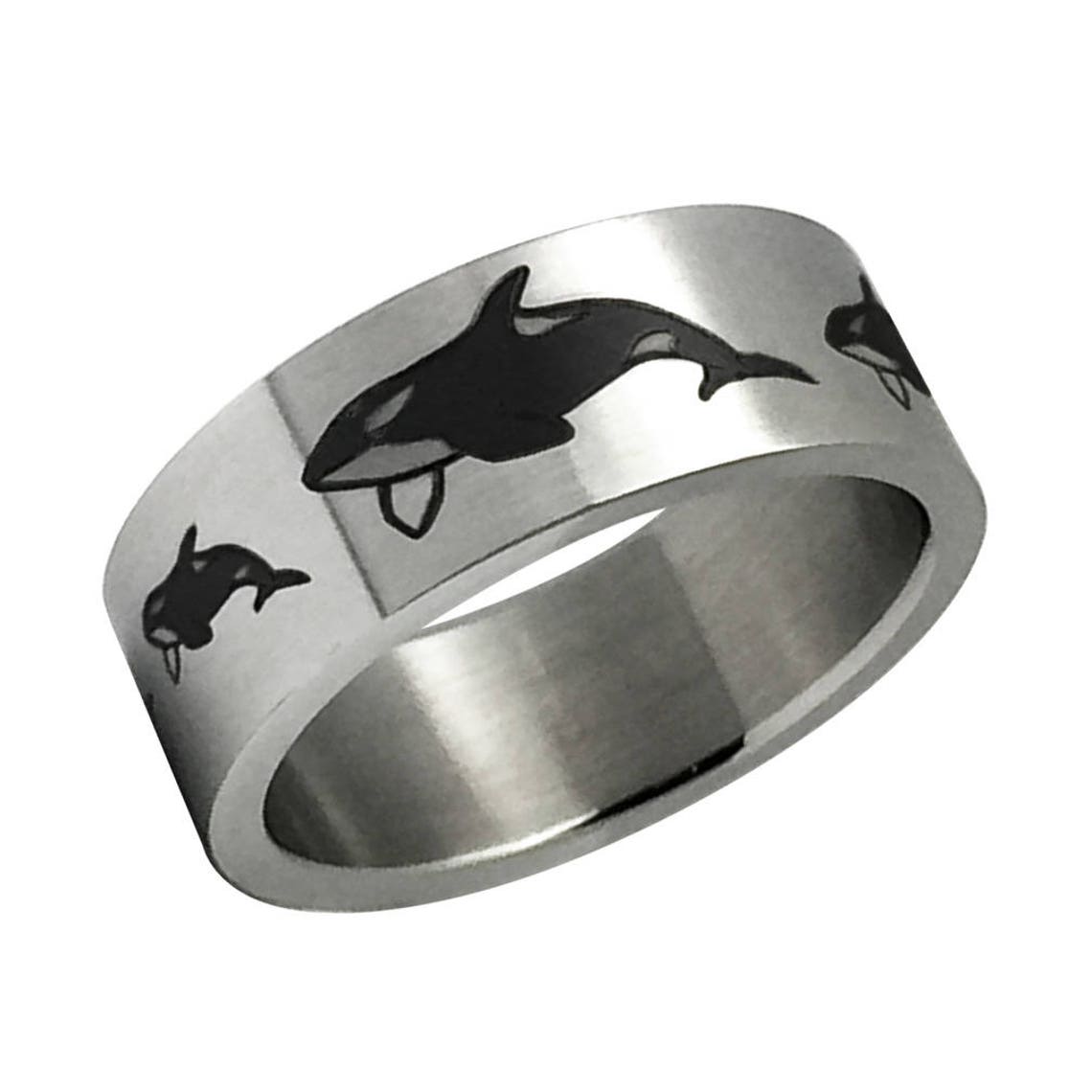 Orca Ring Personalize Custom Engrave Stainless Steel Ring - Etsy