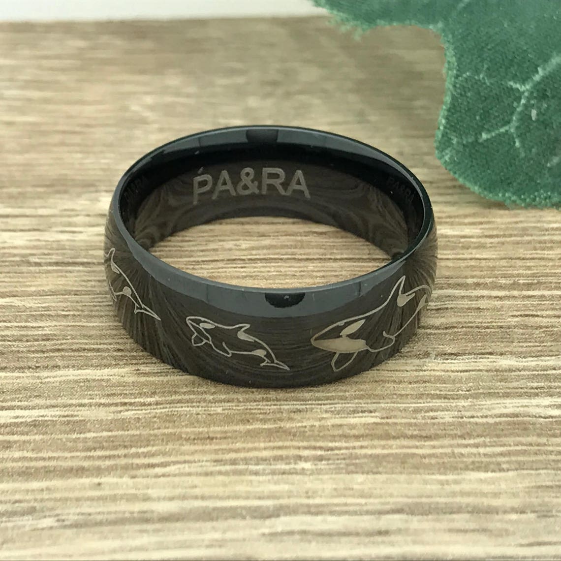 Orca Whale Ring Personalize Custom Engrave Tungsten Ring With - Etsy