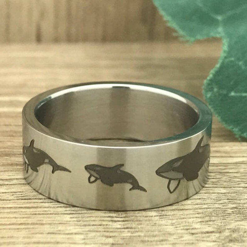 Orca Ring Personalize Custom Engrave Stainless Steel Ring - Etsy