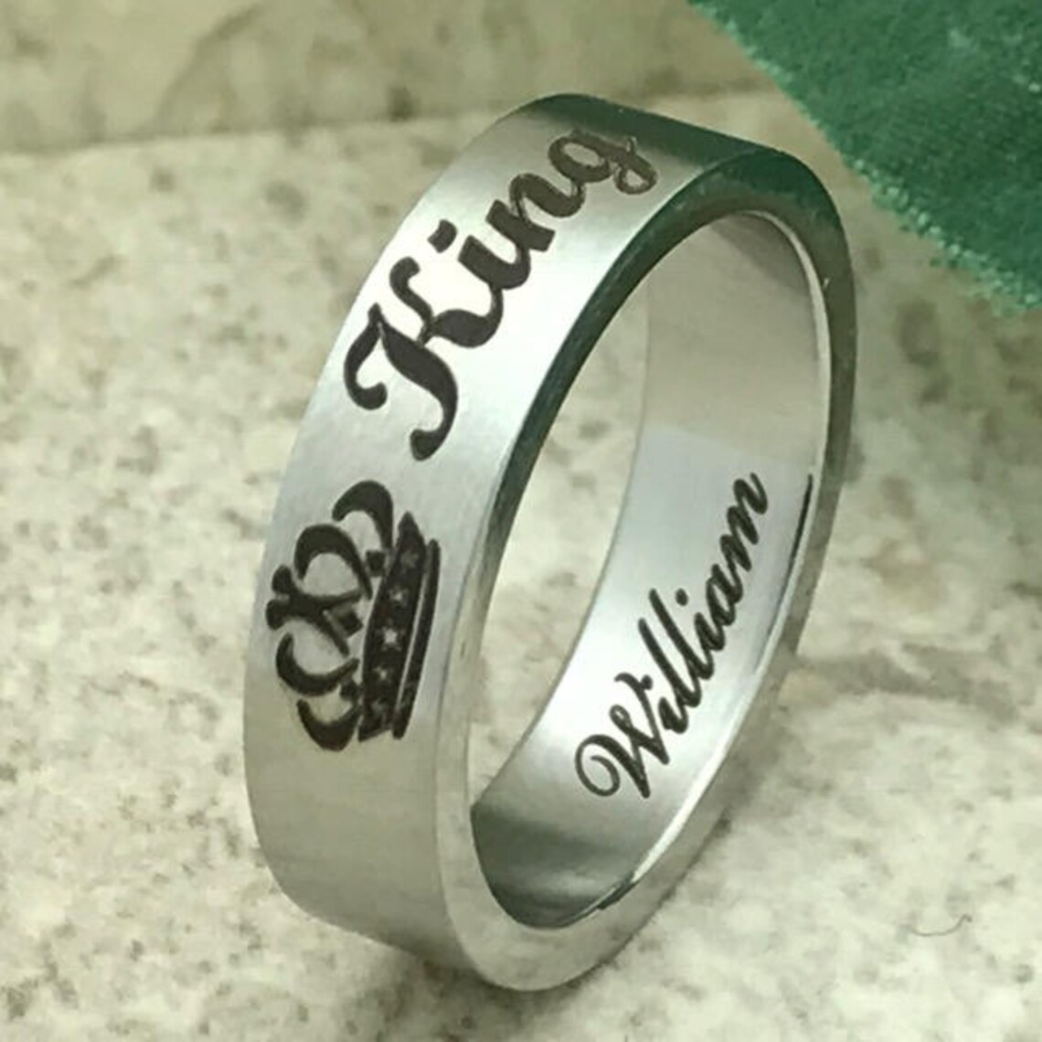 King and Queen Rings Personalized Custom Engrave Stainless - Etsy