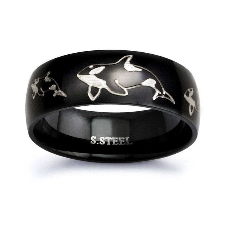 Orca Ring Personalize Custom Engrave Stainless Steel Ring - Etsy