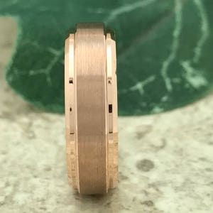 6mm His and Hers Tungsten Rings, Personalized Custom Engrave Rose Gold ...