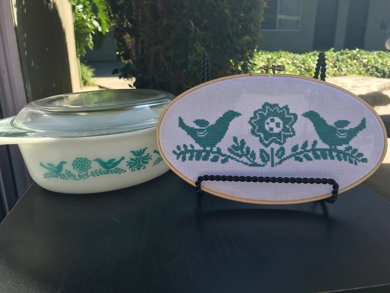 Pyrex Bluebird Cross Stitch Pattern PDF - Etsy