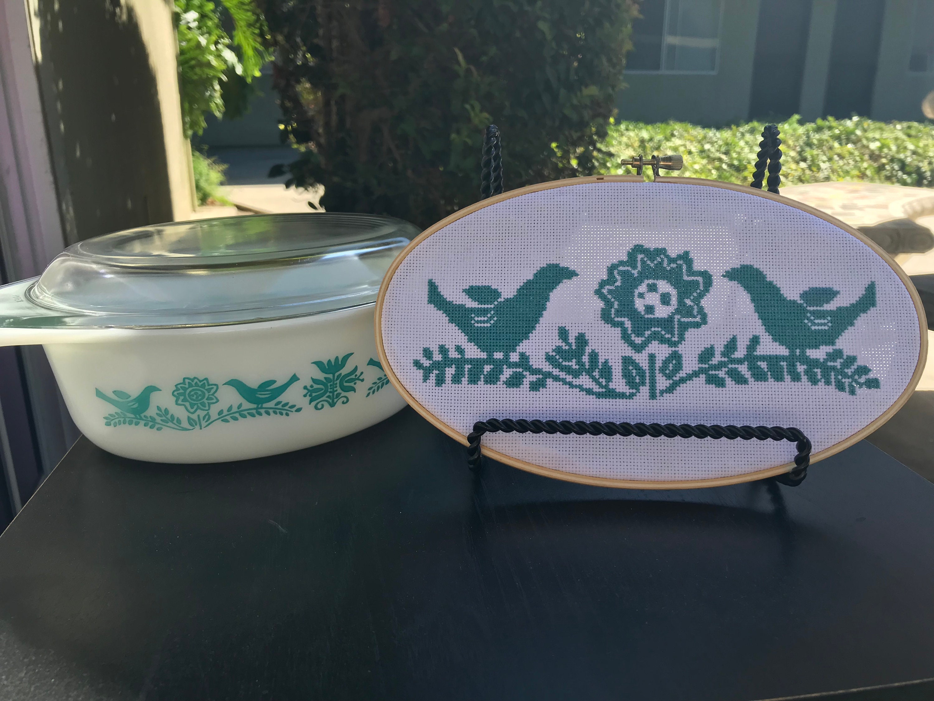 Pyrex Bluebird Cross Stitch Pattern PDF - Etsy