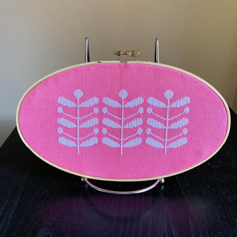 Pyrex Pink Stems Cross Stitch Pattern PDF | Etsy