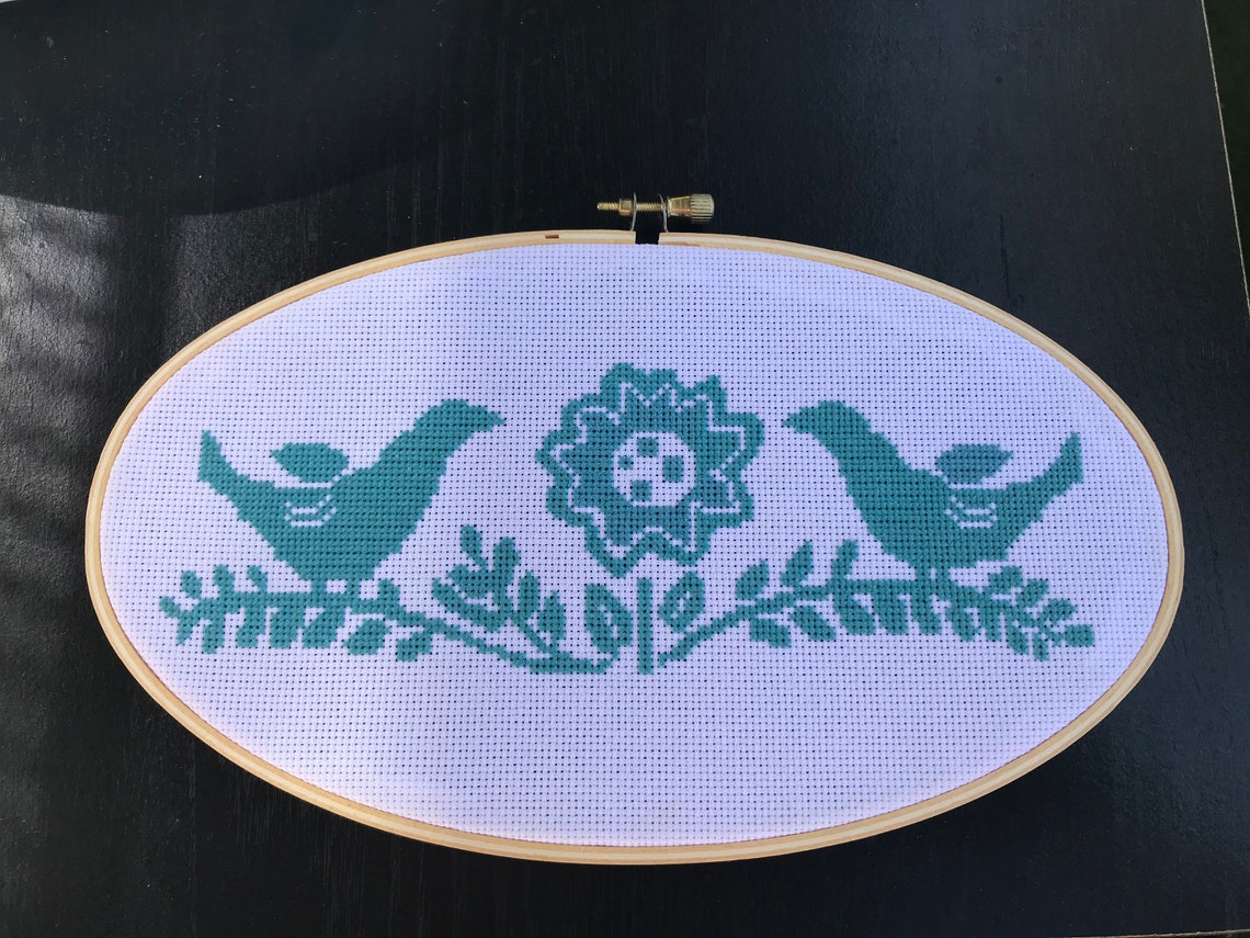 Pyrex Bluebird Cross Stitch Pattern PDF - Etsy