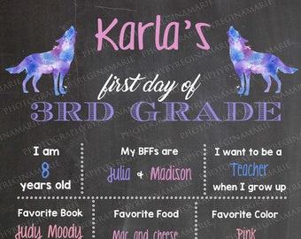 First Day of Preschool School Chalkboard Sign Poster Chalk Back to ...