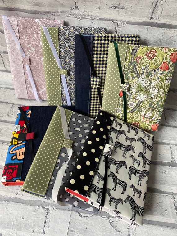 Fabric Covered A5 Notebook Removable and Reusable Book Cover - Etsy UK