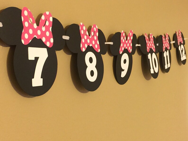 12 Month Photo Prop Banner Monthly Growth Banner Minnie | Etsy