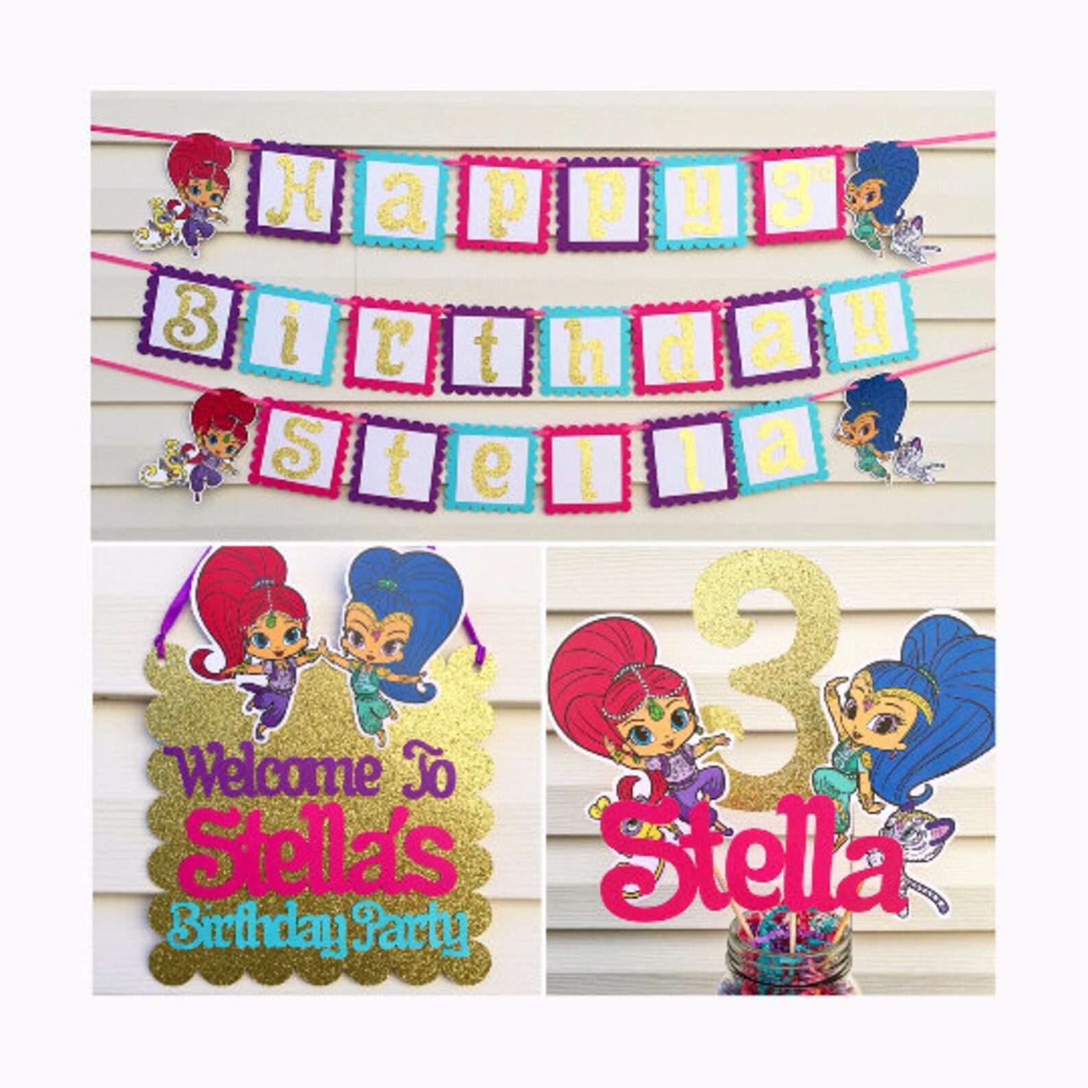 Shimmer and Shine Door Sign Shimmer and Shine Party - Etsy