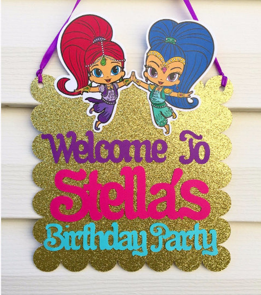 Shimmer and Shine Door Sign Shimmer and Shine Party - Etsy