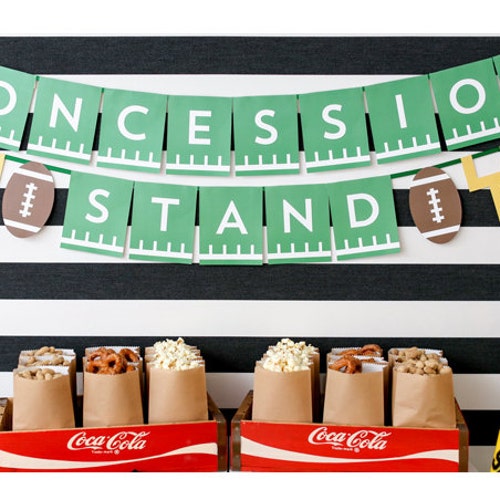 Concession Stand Banner Football Party Decorations - Etsy