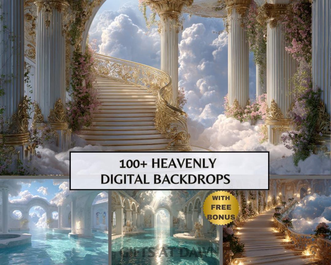 Heavenly Digital Backdrops Bundle, 100+celestial Backgrounds, Cloud ...