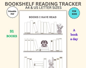Printable Bookshelf Reading Tracker - Etsy