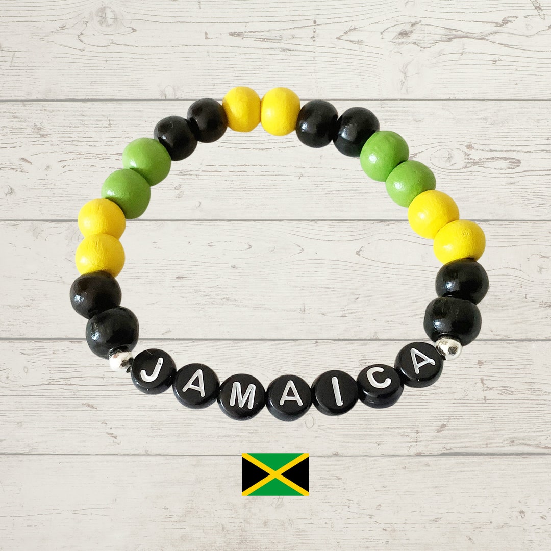Personalised Jamaica Name Bracelet, Jamaica Bracelet, Children Adults ...