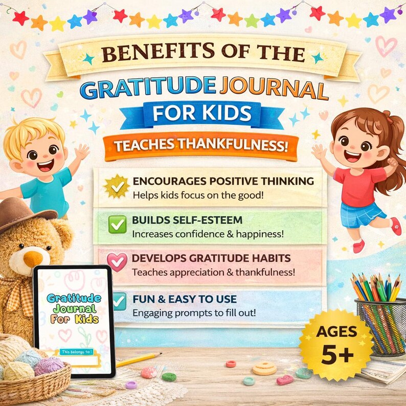 Editable Gratitude Journal for Kids, MRR, PLR Journal, Master Resell ...