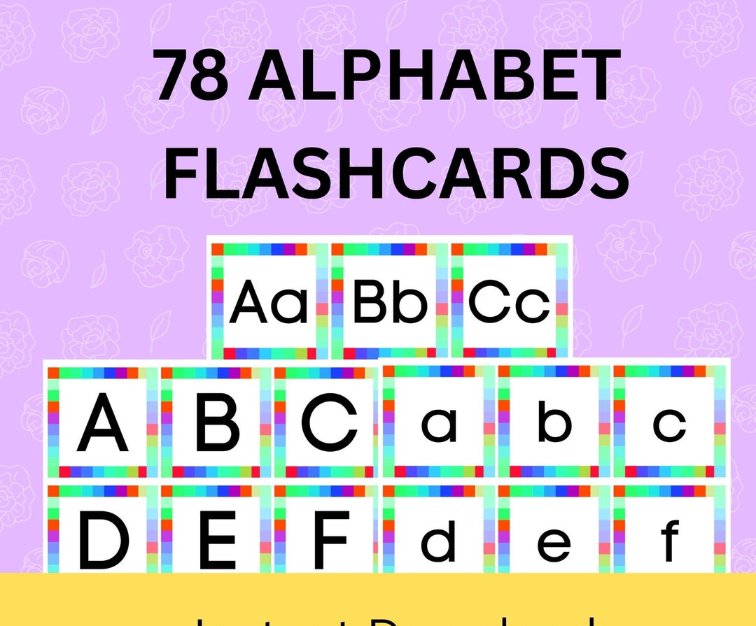 Tarjetas didácticas del alfabeto letras de la A a la Z - Etsy México