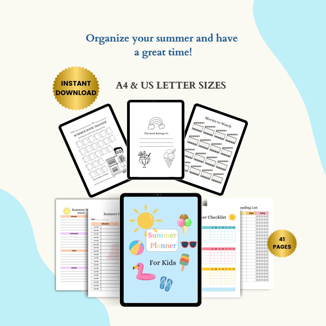 MRR Kids Activity Bundle for Kids & Parents Summer Planner, 800 Pages ...