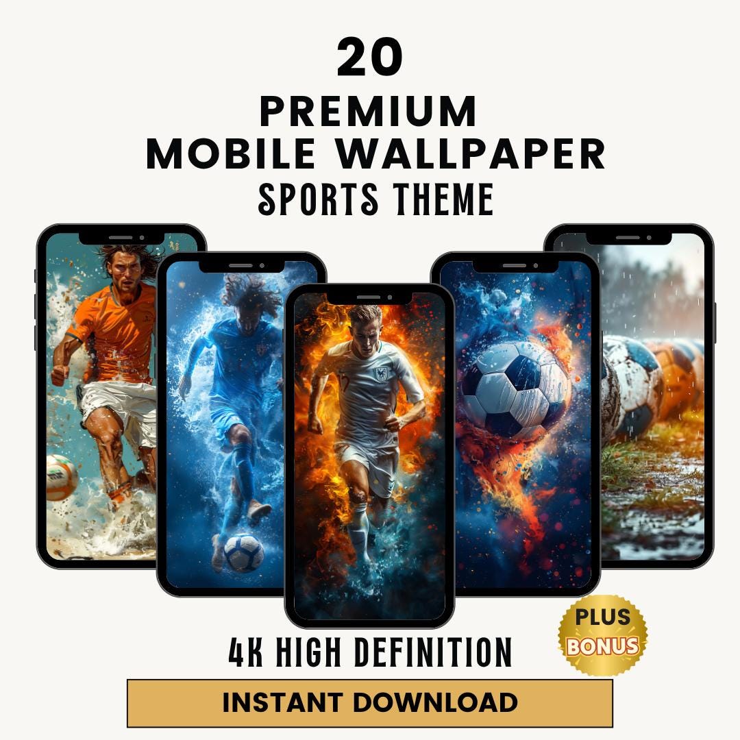 Mobile Wallpaper Soccer Phone Wallpaper Gift Bundle Lockscreen ...