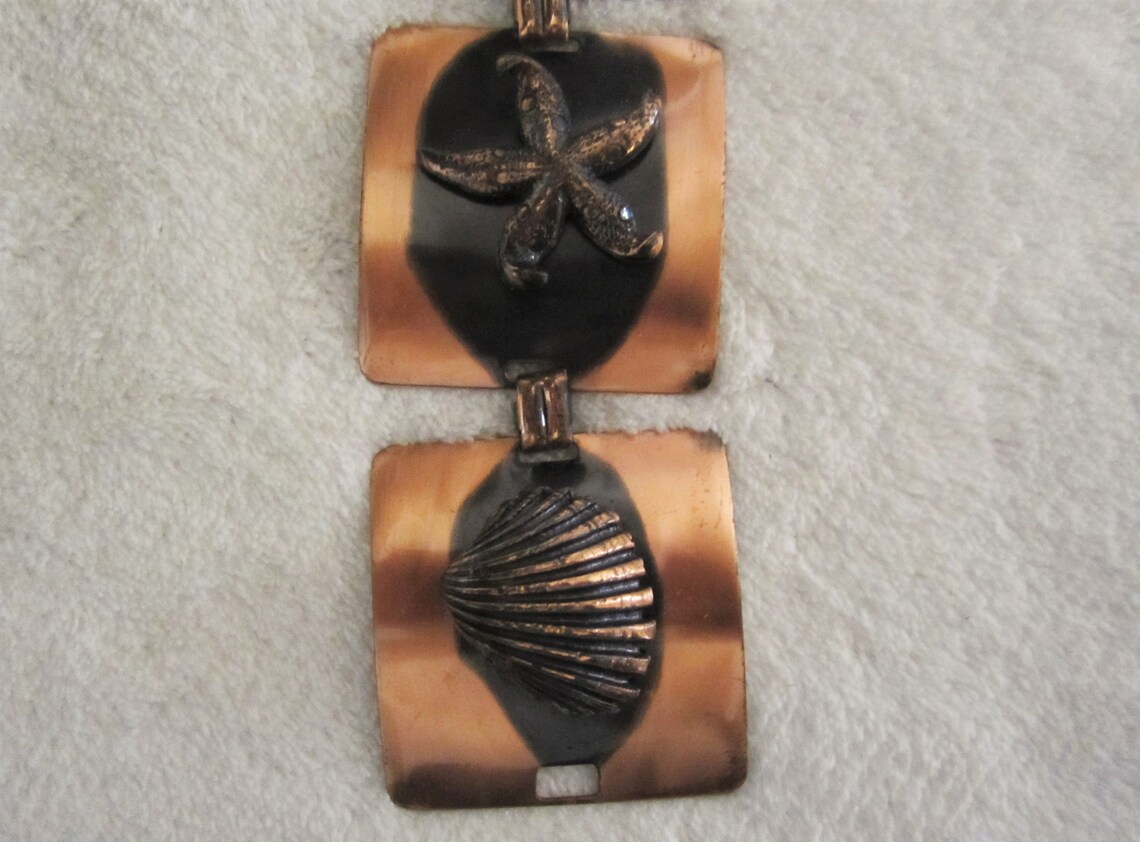 Copper Sea-shell Bracelet Bold Genuine Copper Accessory - Etsy