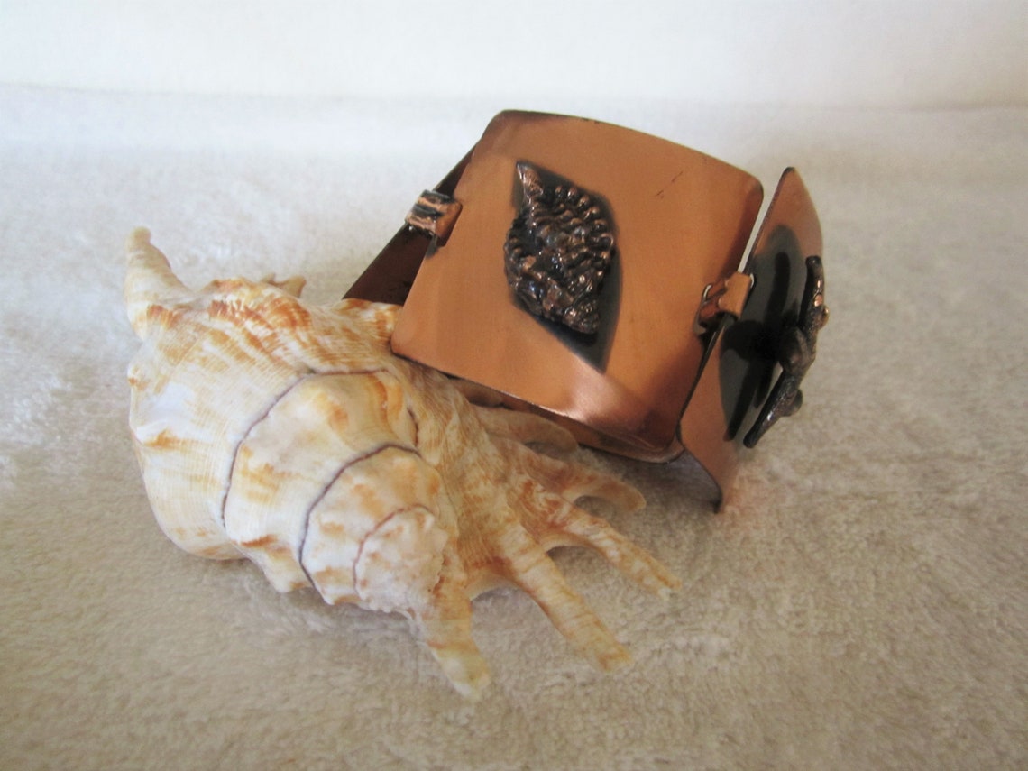 Copper Sea-shell Bracelet Bold Genuine Copper Accessory - Etsy