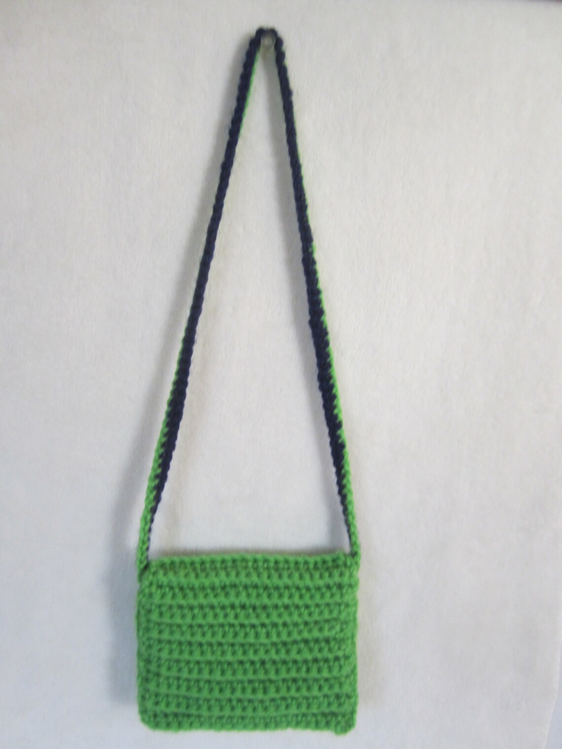 Seahawks Mini-bags Hand Crochet in Seahawk Green & Navy-blue. - Etsy