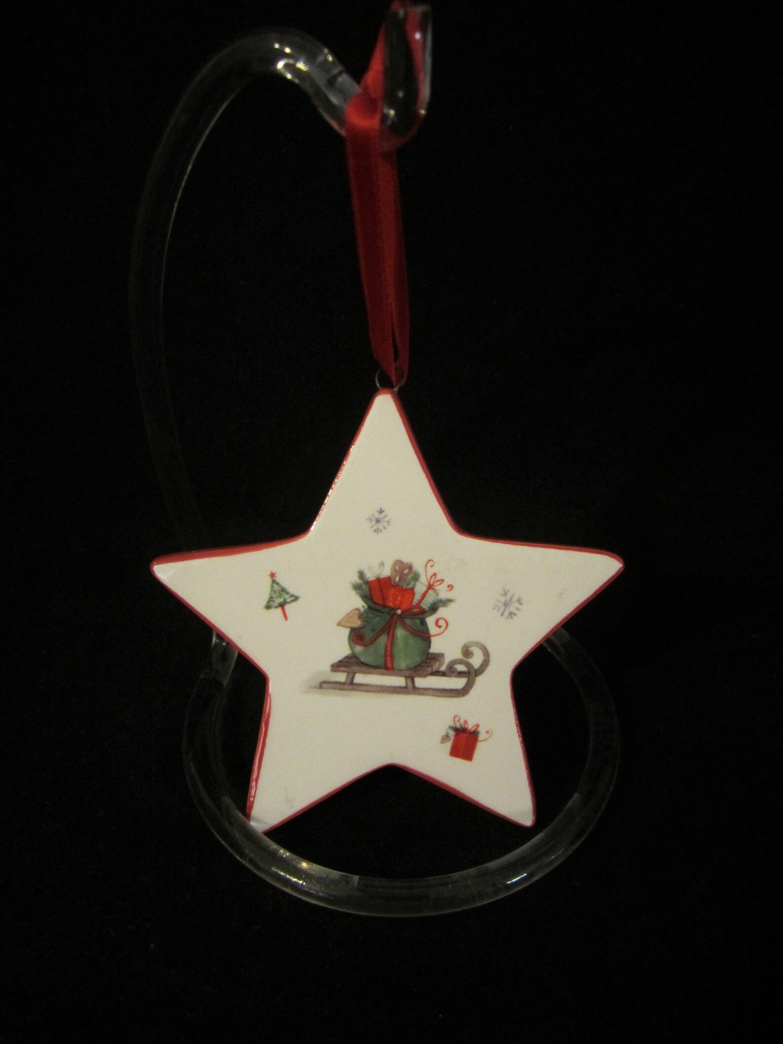 Scandinavian Two-sided Porcelain Christmas Star-hand Decorated - Etsy