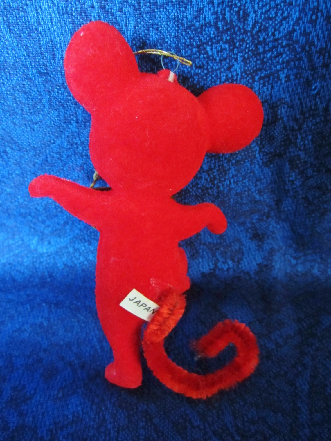 1950 Vintage Red Flocked Mouse Made in Japan appears in a Red - Etsy