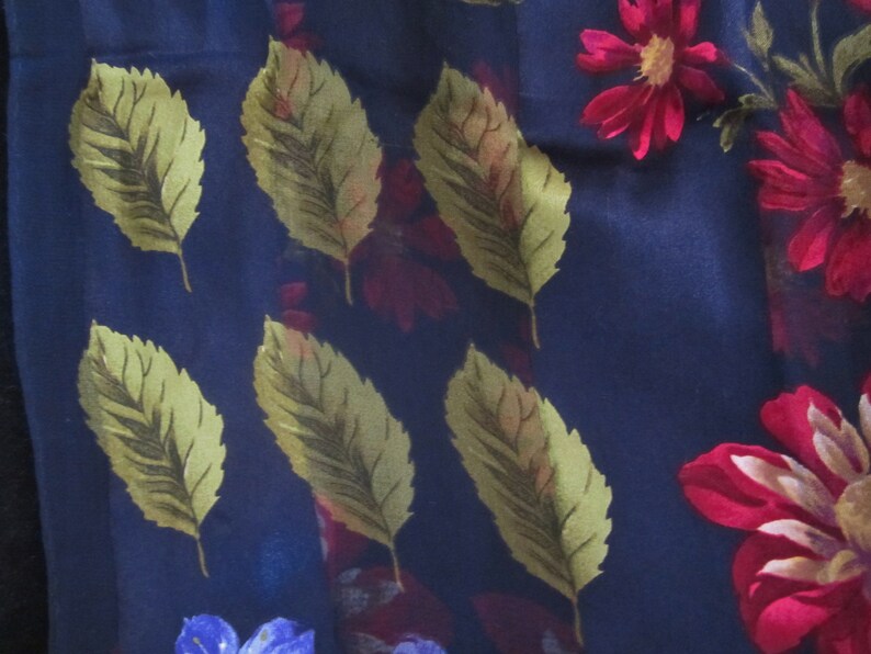 Echo Silk-scarf Vibrant-colors Floral-design by Echo as - Etsy