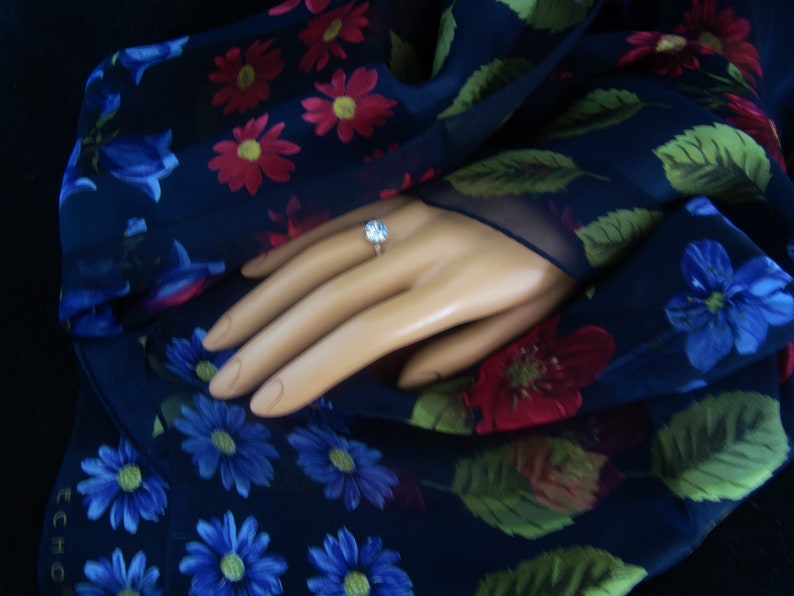 Echo Silk-scarf Vibrant-colors Floral-design by Echo as - Etsy