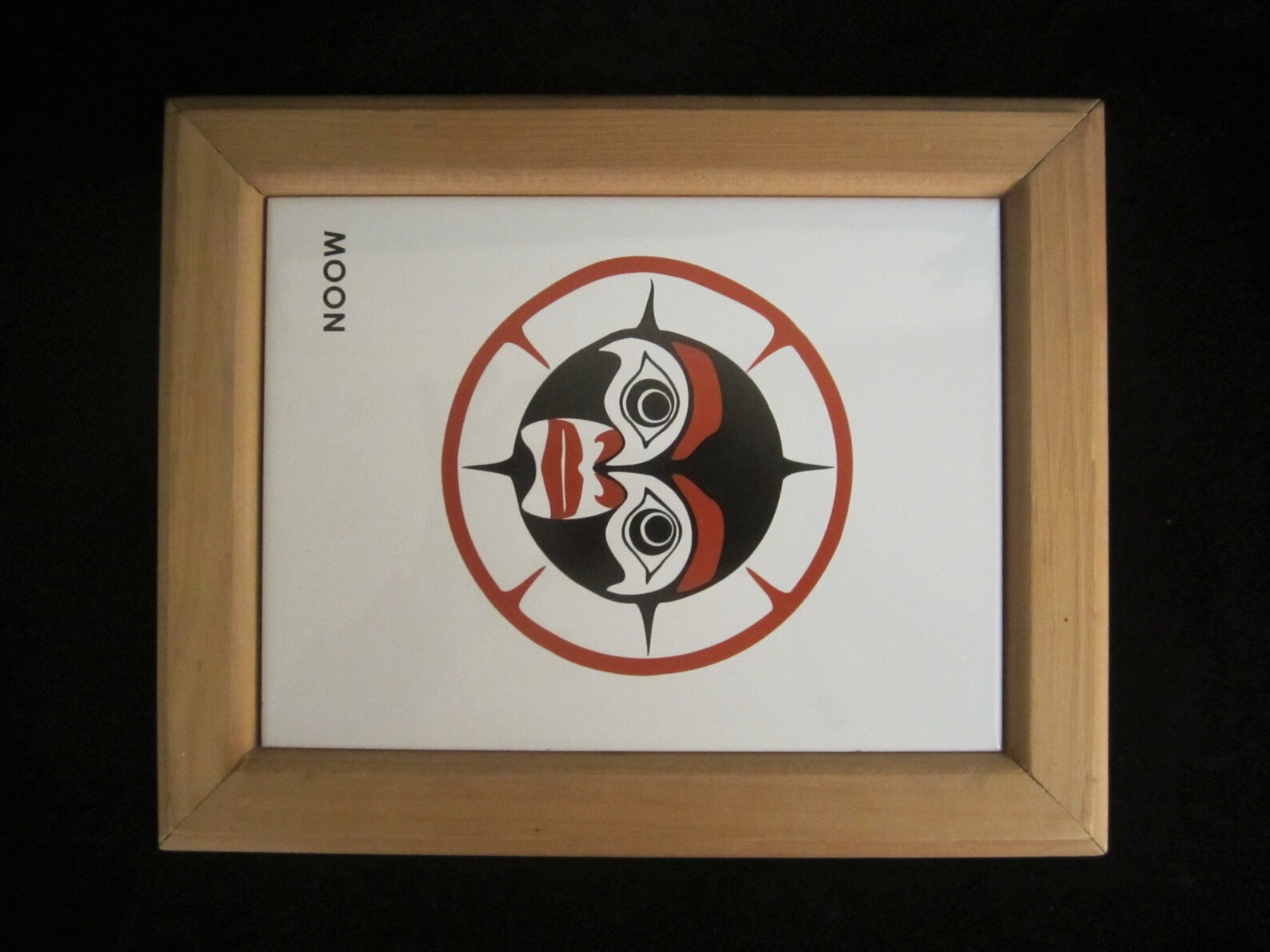 Native Art Tile Framed Titled moon. A Stunning - Etsy