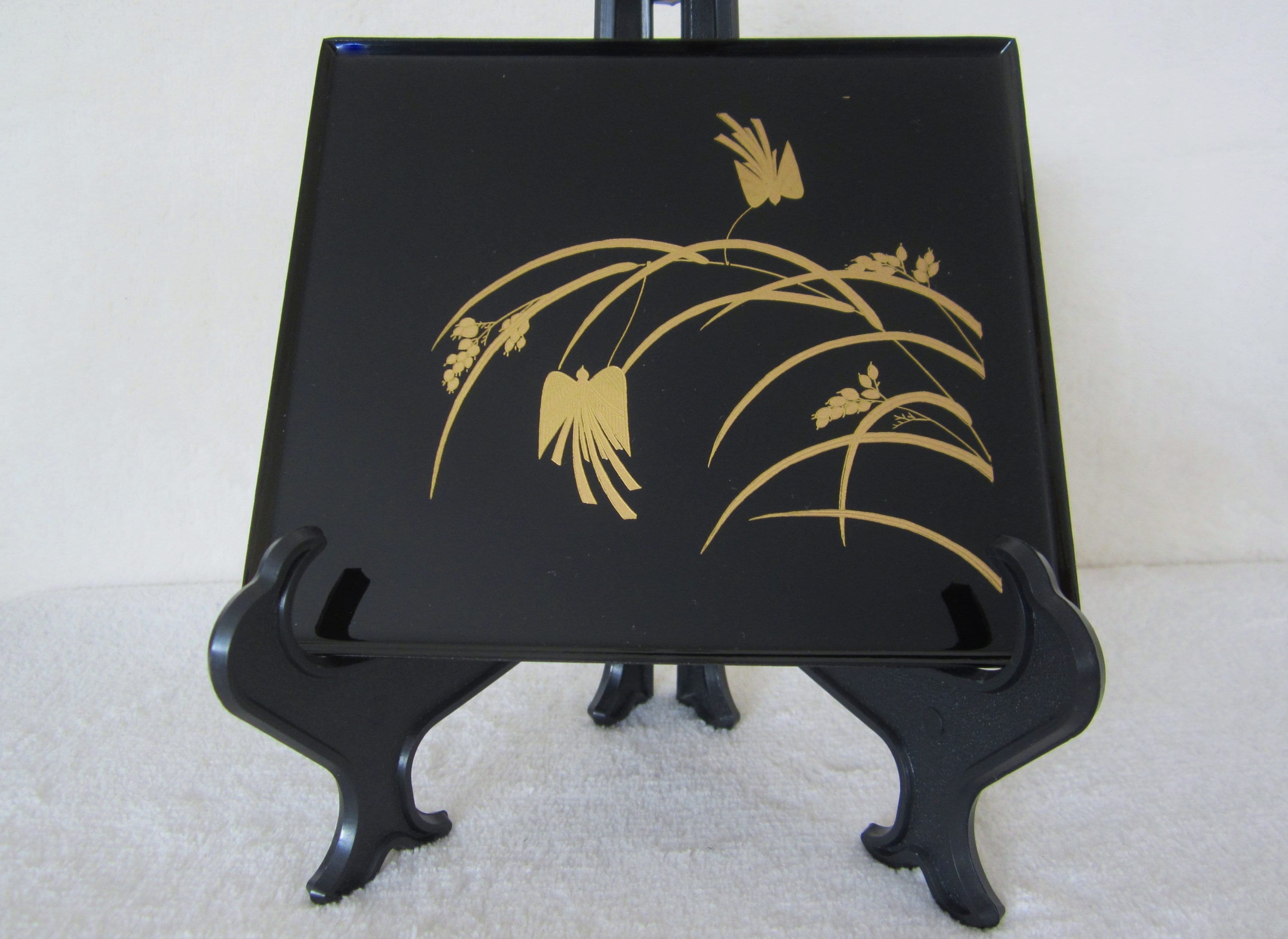 Japanese Black Lacquer Plates/coasters-from Suntory Museum of Art ...