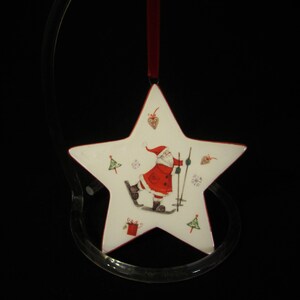 Scandinavian Two-sided Porcelain Christmas Star-hand Decorated - Etsy