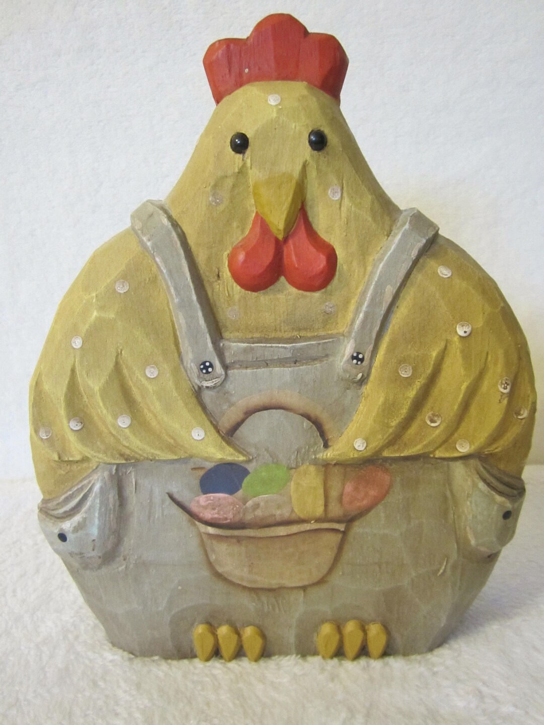 James Haddon Funky Folk-art Wood Rooster - Handcrafted, Painted in ...