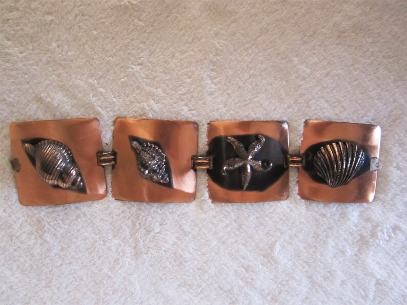 Copper Sea-shell Bracelet Bold Genuine Copper Accessory - Etsy