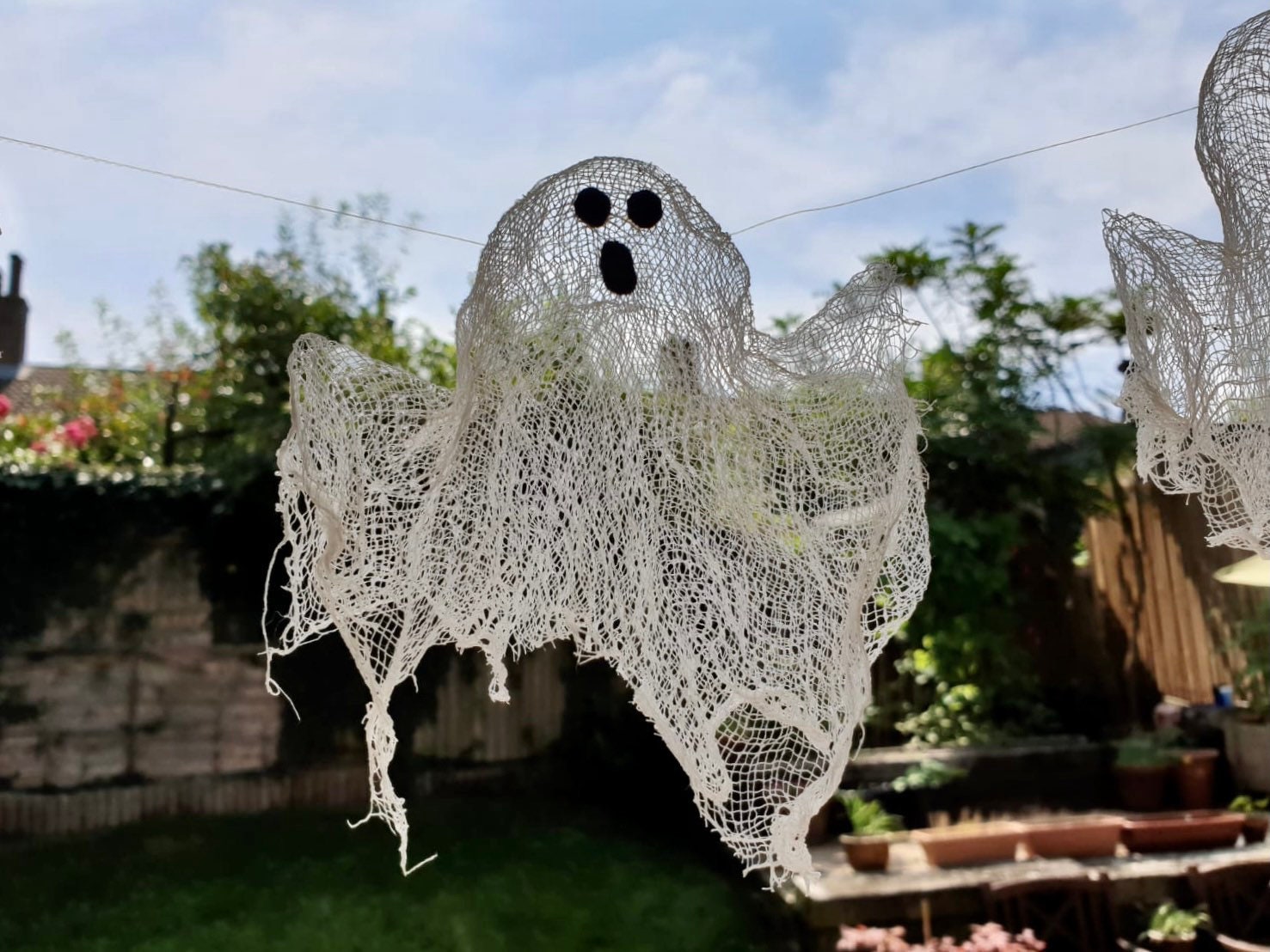 Ghostly Garland, Ghoul Ghost Garland, Halloween Wall Decor, Scary ...