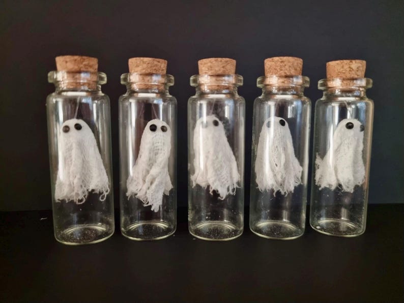 Ghost in a Bottle, Halloween Hanging Decoration, Pet Ghost, Halloween ...