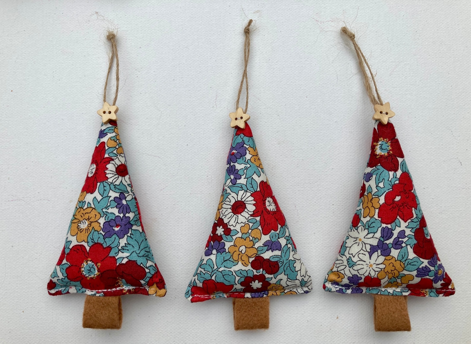 Liberty London Christmas Decorations / Set of 3 Christmas Tree ...