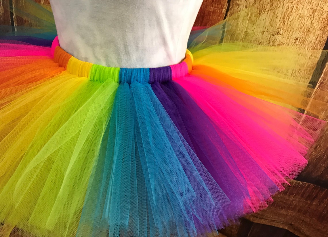 12 Neon Rainbow Tutu Ready to Ship Unicorn Tutu Neon - Etsy