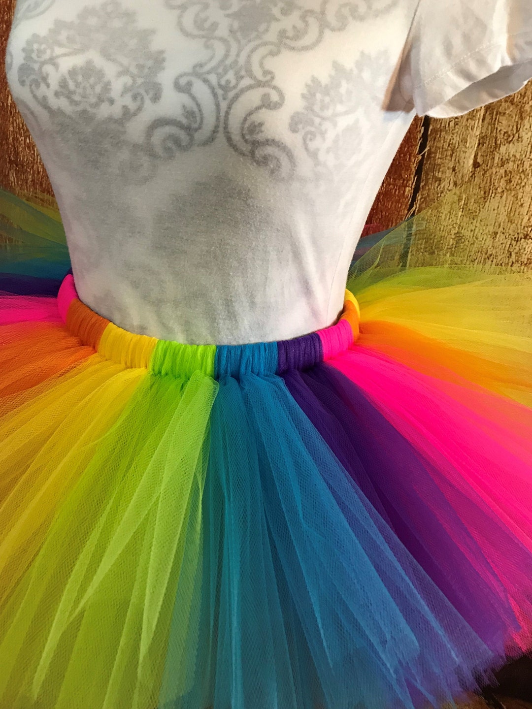 Neon Rainbow Tutu: Women's Running Costume, Unicorn Outfit - Etsy