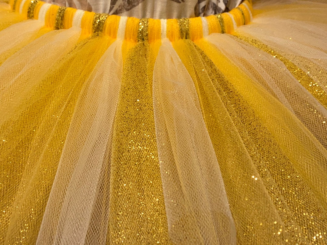 Yellow Sparkle Tutu, Gold Tutu, Gold Skirt, Women's Costume, Princess ...