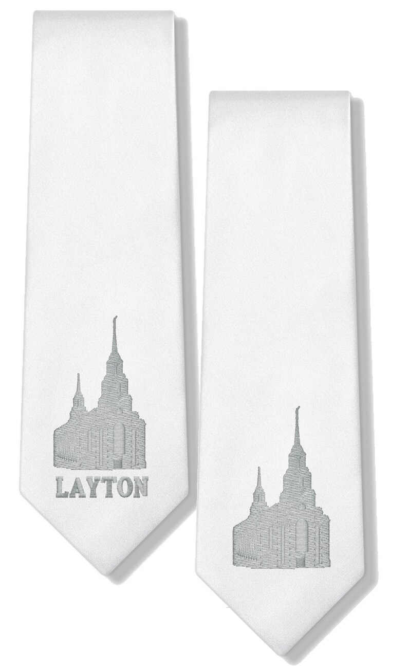 Layton Utah LDS Embroidered Temple Ties - Etsy